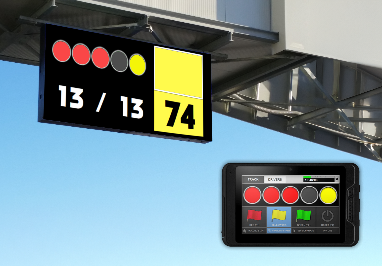 Drive your karting competitions with our GoRacing software